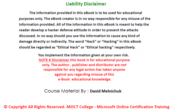 Cyber Security White Hacking Pro Lev#1 Course – MOCT College®